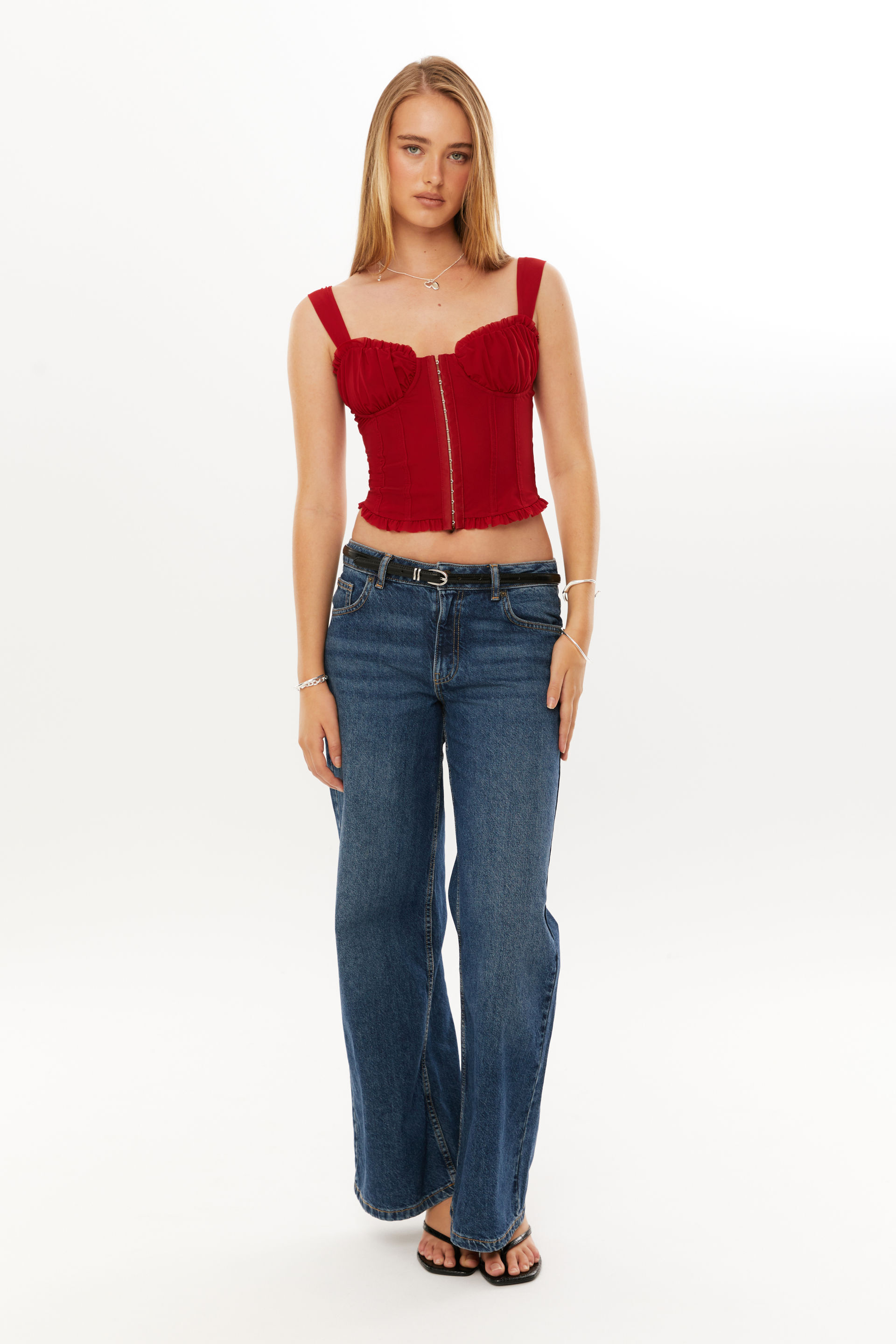 Hannah Corset Top Mars Red - Supre